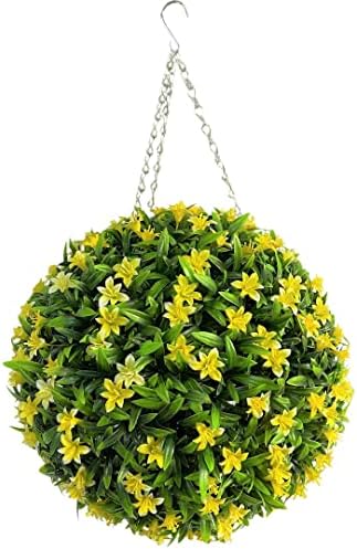 Best Artificial 38cm Lily Topiary Hanging Flower Ball **UV Fade ...