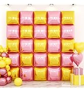 Amazon.com: Pearl Pink and Black Square Foil Balloon Wall,19 Inches ...