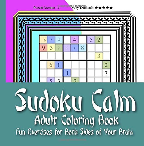 Amazon.com: Sudoku Calm Adult Coloring Book: Fun exercises for both ...