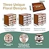 Amazon.com: 3 Pack - Floral Wooden Storage Box with Drawers: Organize ...