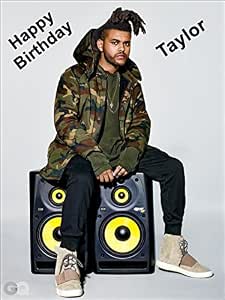 A4 The Weeknd Weekend Personalised Edible Icing Birthday Cake Topper ...