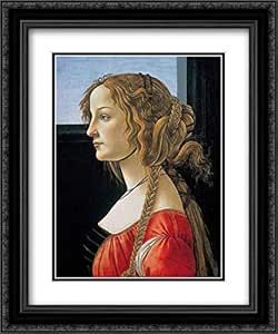 Amazon.com: Portrait Of Simonetta Vespucci 20x24 Black Ornate Frame and ...