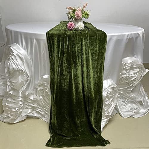 Amazon.com: Socomi Peacock Velvet Table Runner 20 x 120 Inches 10ft ...