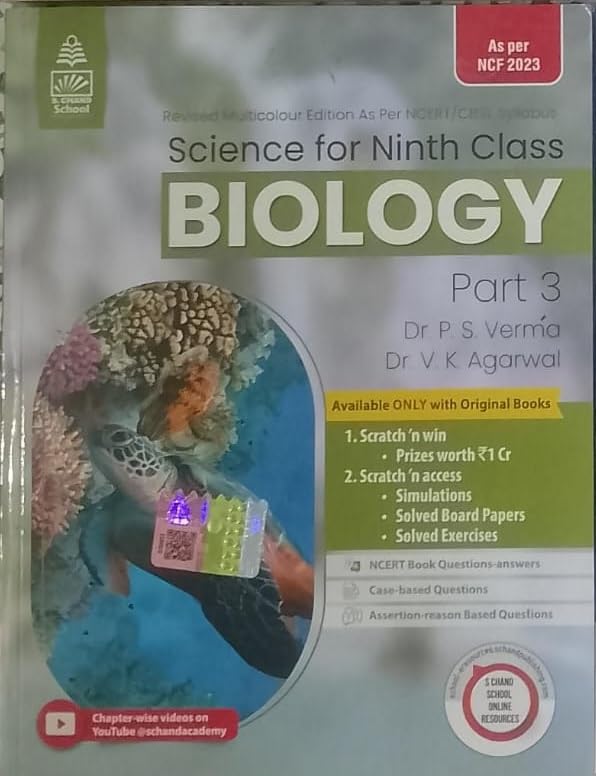Buy Science For Ninth Class Biology Part-3 Dr P.S. Verma ,Dr V.K ...