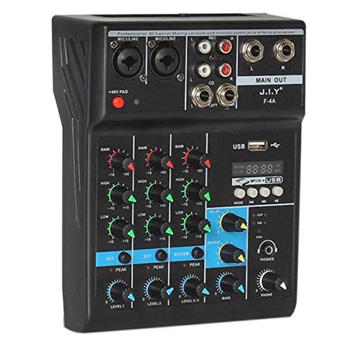 Buy Elikliv Mini Audio Mixing Studio Quality 4 Channel Bluetooth ...
