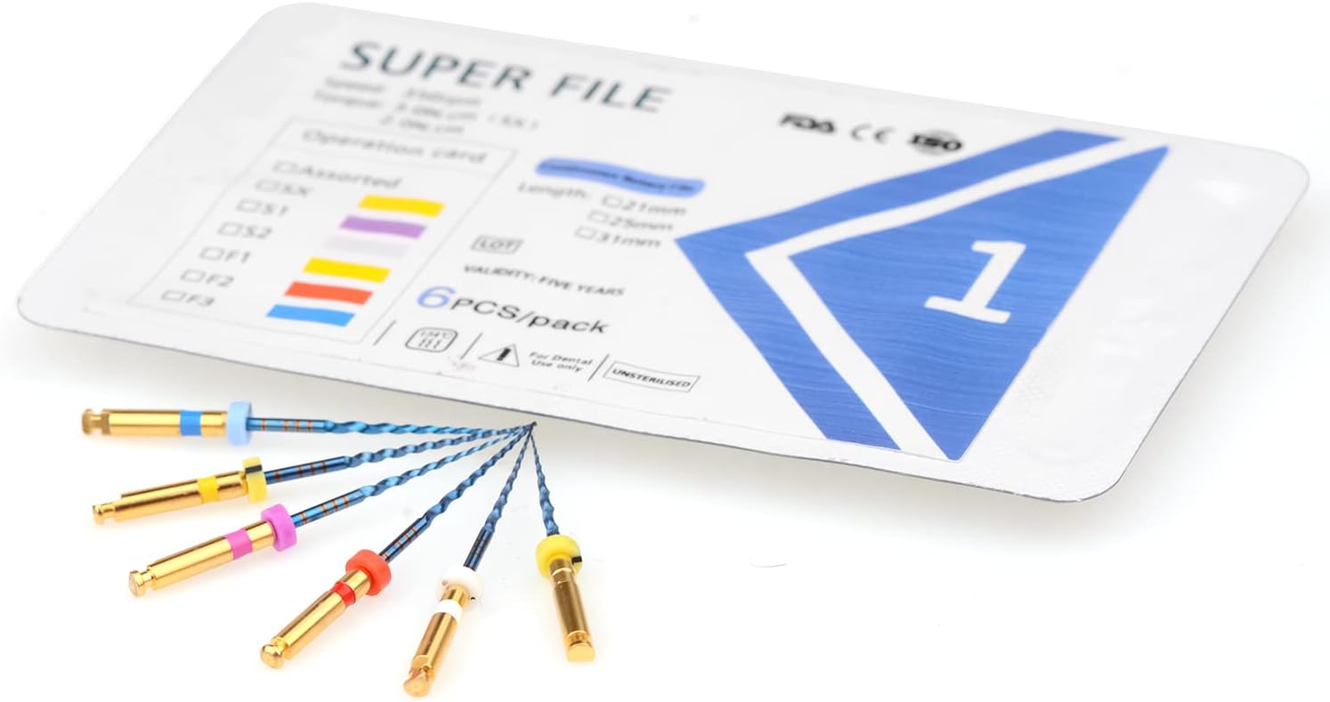 6 unidspaquete SX-F3 Blue Reciprocating Files Endo Rotary Files Uso del ...