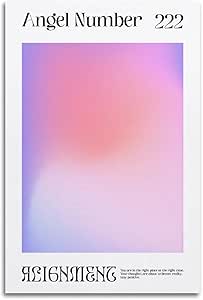 Amazon.com: Angel Number 222 Lucky Number Poster Art Decor Painting ...