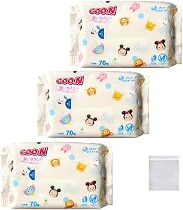 Amazon.co.jp: Goon Skin Friendly Wipes Tap Rich, 210 Sheets (70 Sheets ...
