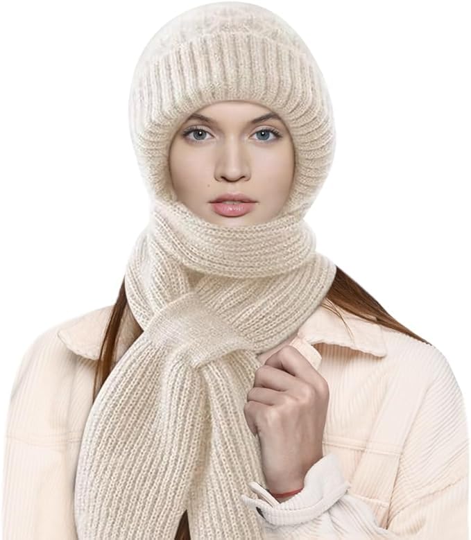 Buy KNB SELLING 1Pcs-Integrated Ear Protection Windproof Cap Scarf ...