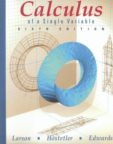 Calculus of a Single Variable: Larson, Ron: 9780395948620: Amazon.com ...