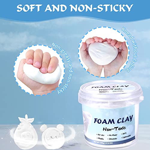 Snapklik.com : Foam Soft Clay For Slime, 500G(17.6OZ) Lightweight ...