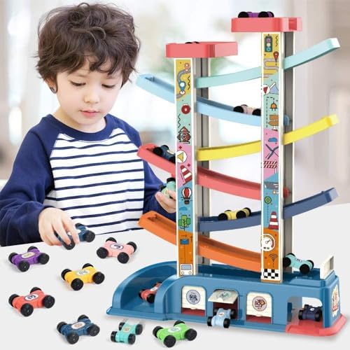 Gliding Car Toy Toddler Toys Car Ramp Toy Race Track Car Gifts Zig Zag ...
