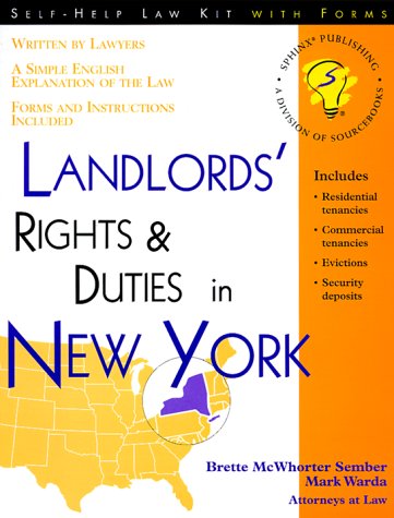Landlords' Rights and Duties in New York (Self-Help Law Kit With Forms ...