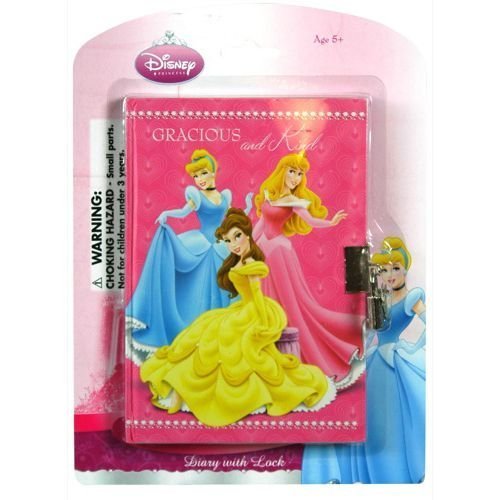 Disney Princess 50 Sheets Diary w/ Lock on Blister Card by Disney ...