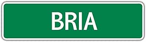 Amazon.com: Bria Name Street Sign Gift Wall Décor Novelty Man Cave ...