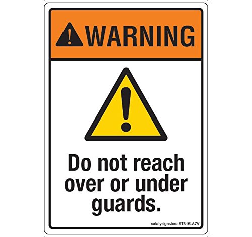Safety Sign Store ST516-A7PC-01 Warning Do Not Reach Over Or Under ...