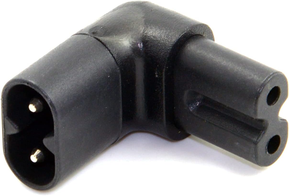 Amazon.com: cablecc Figure 8 IEC60320 C7 to C8 90 Degree Up Down Angled ...