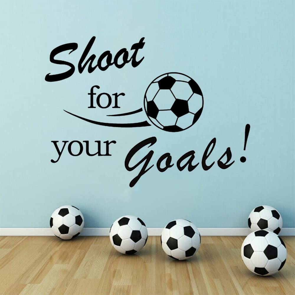 Football Stickers, “Shoot for Your Goals” Wall Stickers for Boys ...
