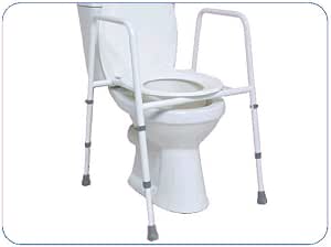 NRS Healthcare Height Adjustable Toilet Frame with Seat : Amazon.co.uk ...