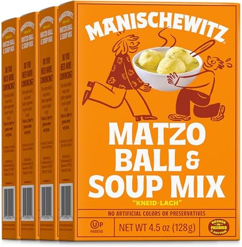 Amazon.com: Manischewitz Matzo Ball and Soup Mix, 4.5oz (4 Pack) | Easy ...