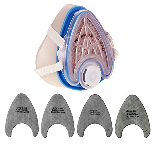 CANHEAL Dust Mask Washable and Reusable Any Color + 4 Active Carbon ...