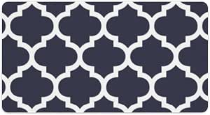 Amazon.com: Gaming Mouse Pad Large, Quatrefoil Navy Blue Print Extended ...