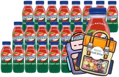 Amazon.com : Snapple Apple All Natural Juice Drink 8 fl oz Mini Plastic ...