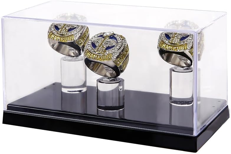 Amazon.com: Championship Ring Display Case 1 Slot Hole | Baseball Ring ...