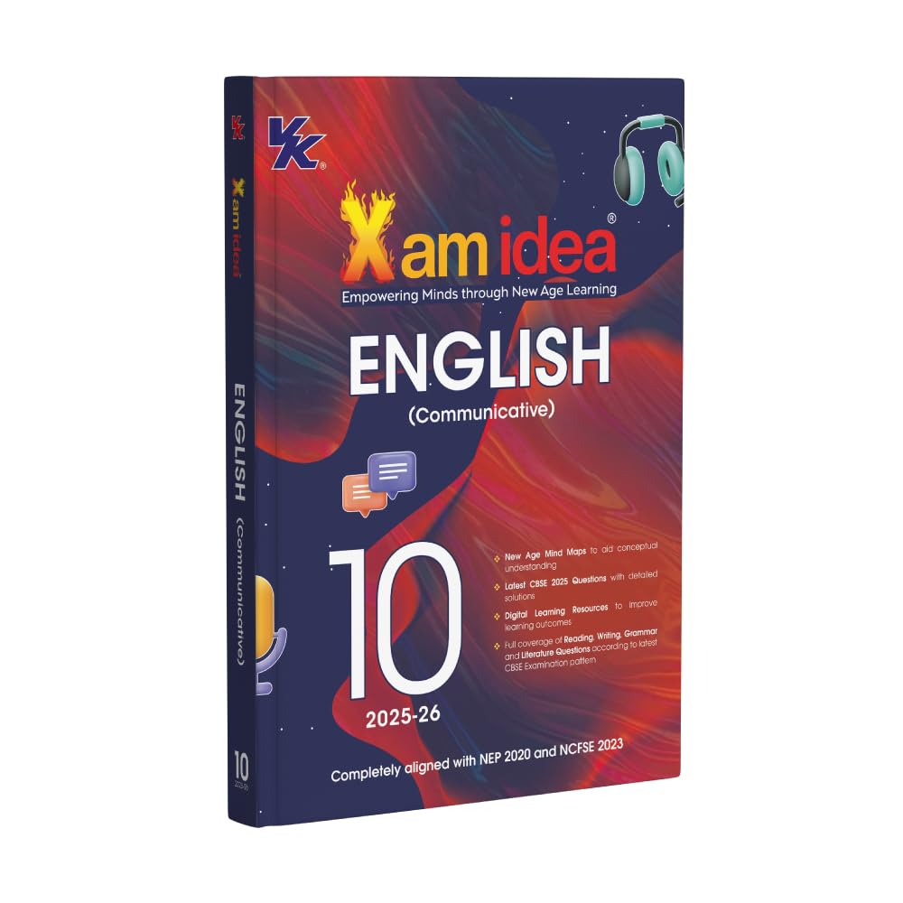Xam idea Class 10 English (Communicative) | 2025–26 Edition | CBSE Pattern-Based | Mind Maps ...