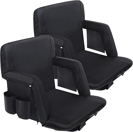 Amazon.com: CBBPET Extra Wide Stadium Seats with Back Support, Folding ...