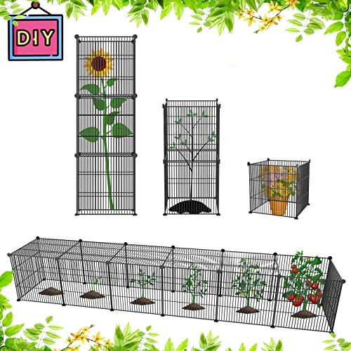 Snapklik.com : Black Plant Protectors,20 Pieces DIY Combination Wire ...