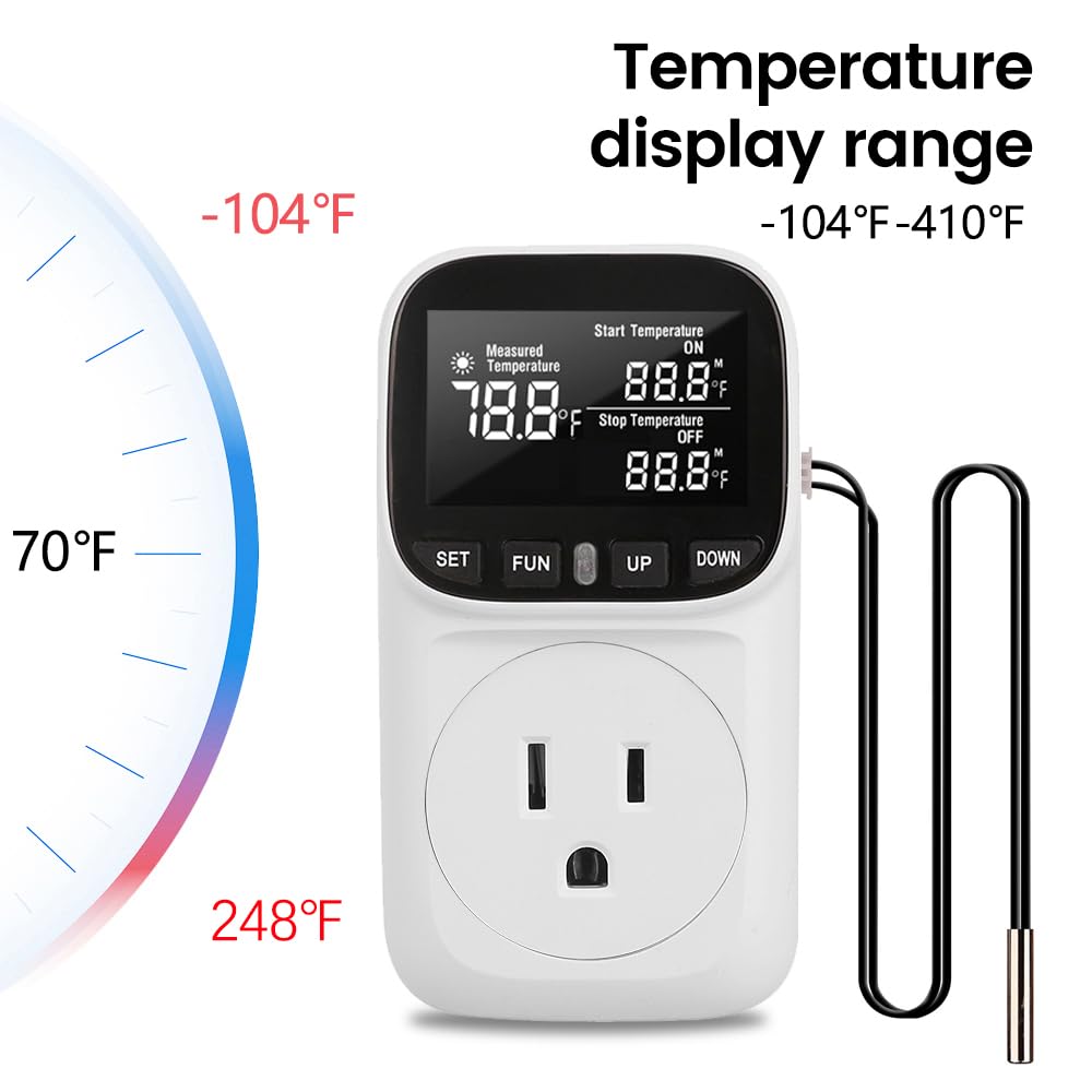 Snapklik.com : Diymore 1800W Digital Temperature Controller Plug In ...