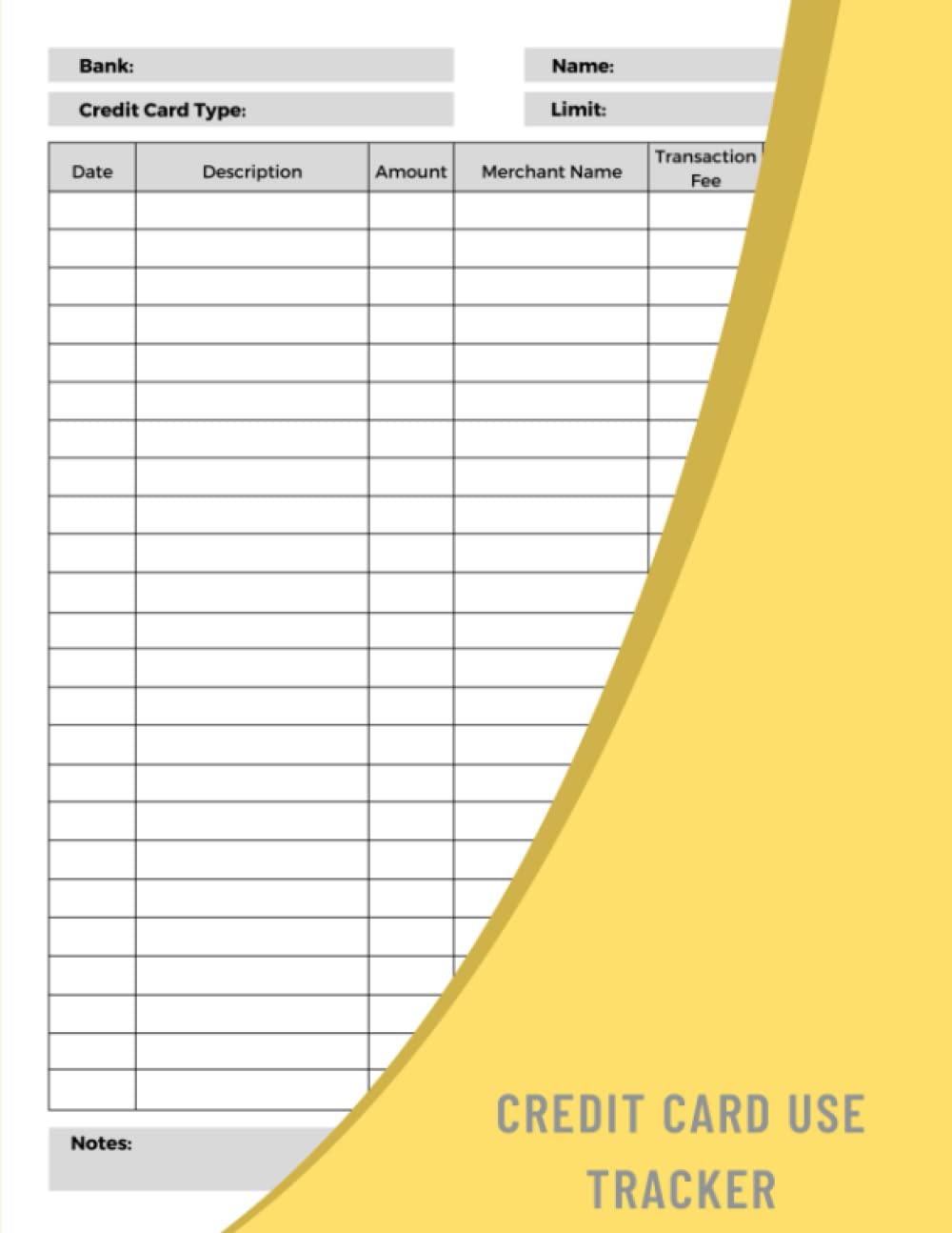 Amazon.com: Credit Card Use Tracker: A Log Book To Keep Track Of Your ...