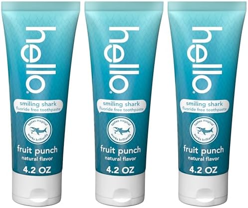 Amazon.com : hello Smiling Shark Fluoride Free Kids Toothpaste, SLS ...