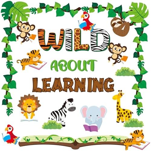 Amazon.com: Ireer 70 Pcs Simply Animals Cutouts Black and White Safari ...