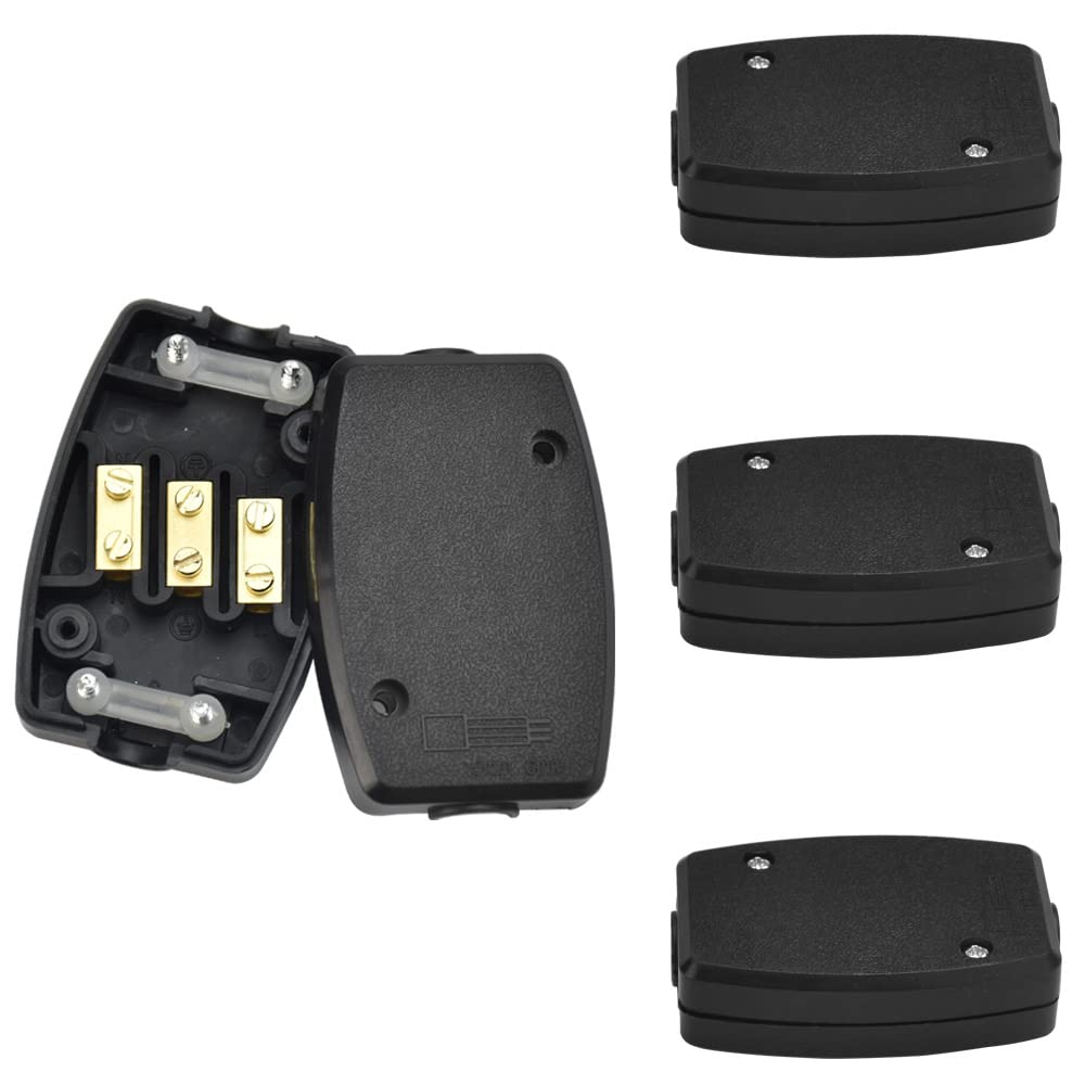 Speacour 4 Pcs 13a Inline Connector Box Electrical Junction Box ...