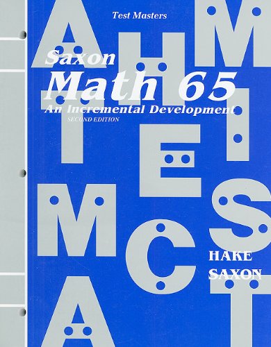 Amazon.com: Saxon Math 65 Test Masters: An Incremental Development ...