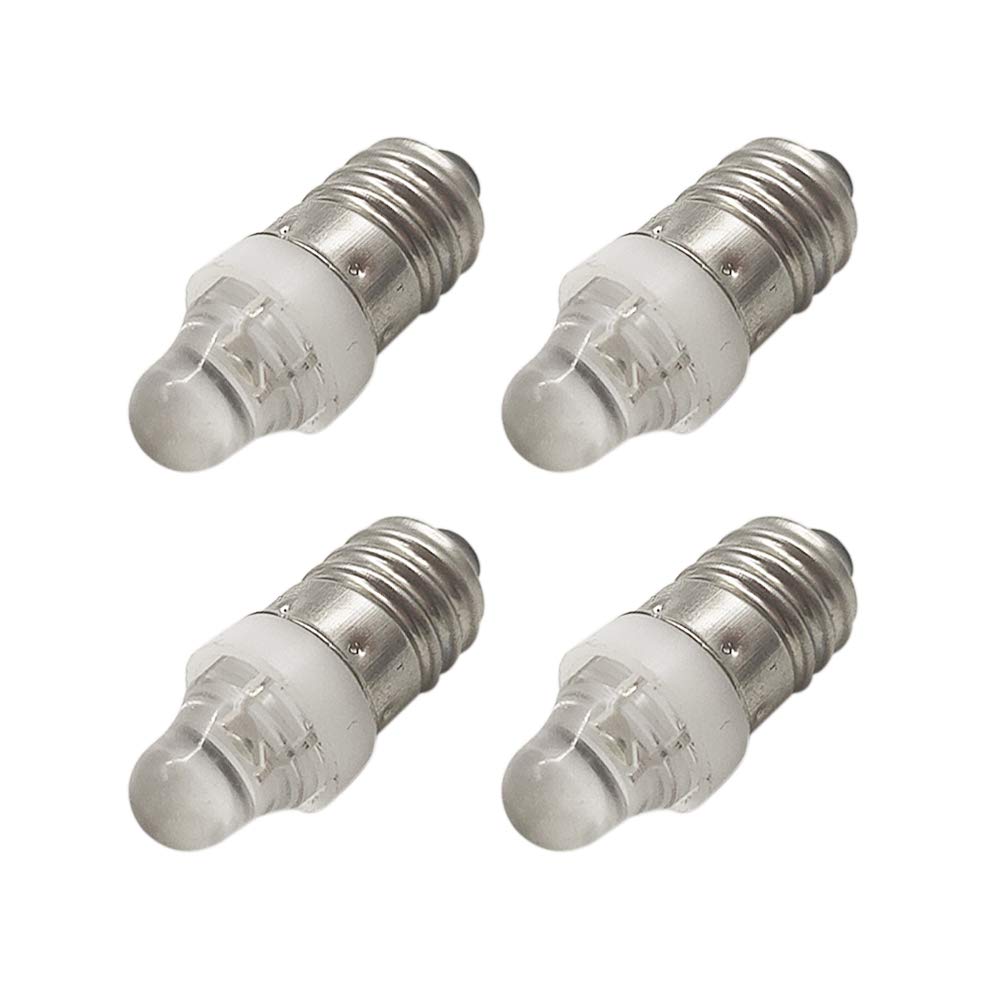 Ruiandsion 4pcs E10 LED Bulbs12V 0.1W 6000K White LED Bulbs for ...