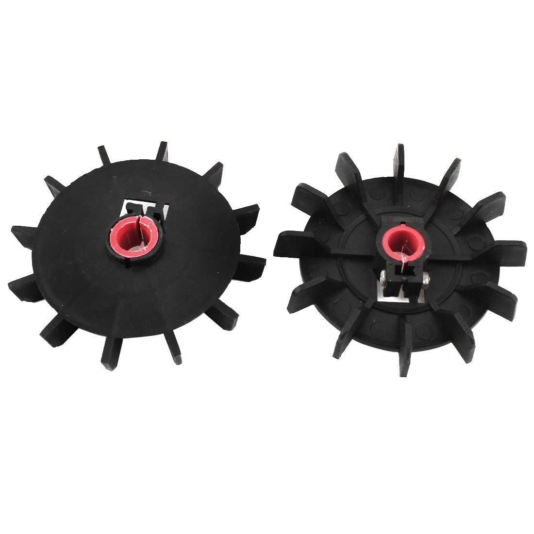 uxcell Adjustable 15mm Inner Dia Plastic 12 Vanes Motor Fan Vane Black ...