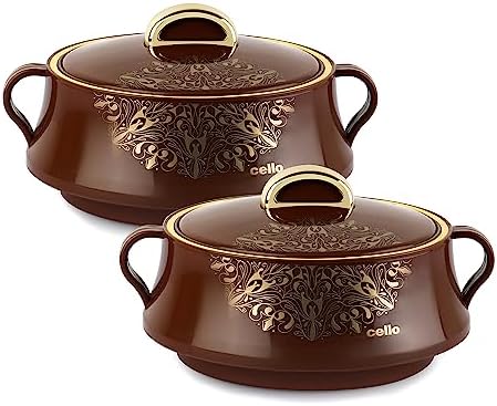 Buy CELLO Midas Insulated Inner Steel Casserole for Roti, Set of 2 ...