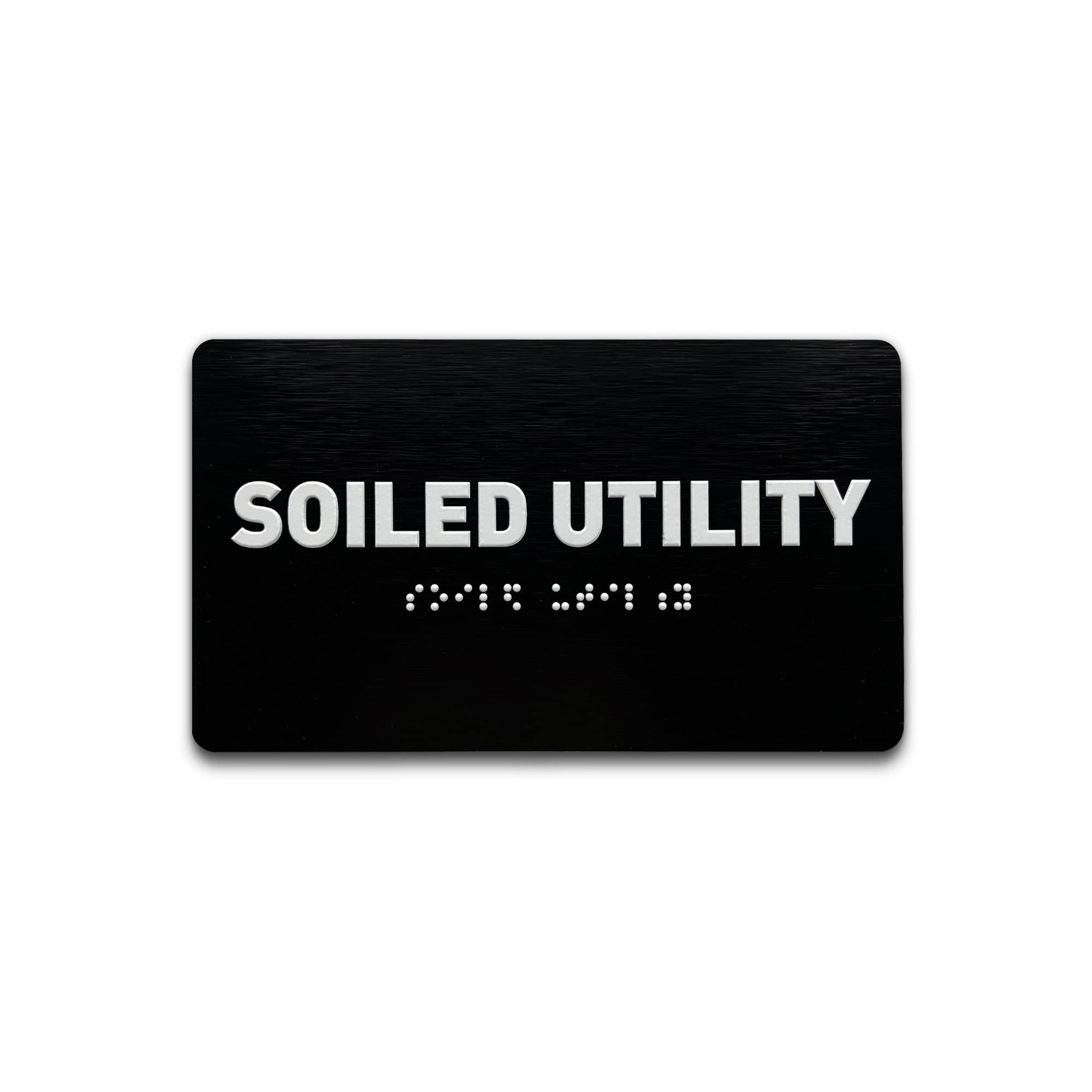 Amazon.com : Soiled Utility Sign - ADA Compliant Utility Sign, Raised ...