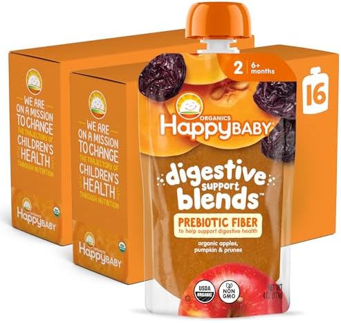 Amazon.com : Happy Baby Digestive Support Blends, Organic Stage 2 Baby ...