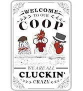 Amazon.com : Dillweed Chicken Coop Sign, Funny Chicken Coop Metal Signs ...