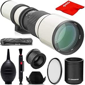 Amazon.com : Opteka 500mm/1000mm f/8 Manual Telephoto Lens for Sony E ...