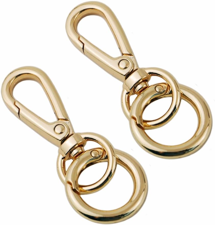 Amazon.com: Gold Keychain Clip Snap Hooks with Key Rings Car Keychain ...