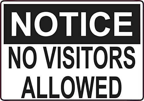 StickerTalk No Visitors Allowed Vinyl Sticker, 5 inches by 3.5 inches ...