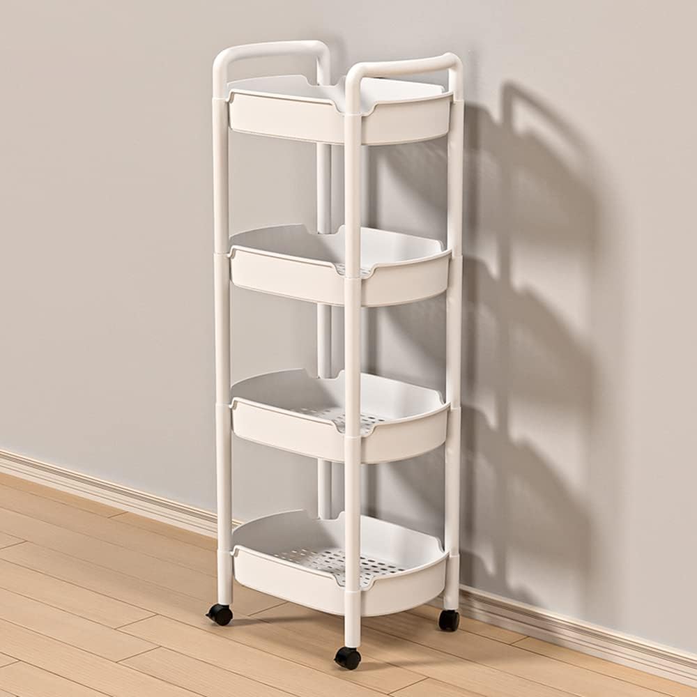 Amazon.com: 4-Tier Rolling Storage Cart,Multifunction Utility Rolling ...