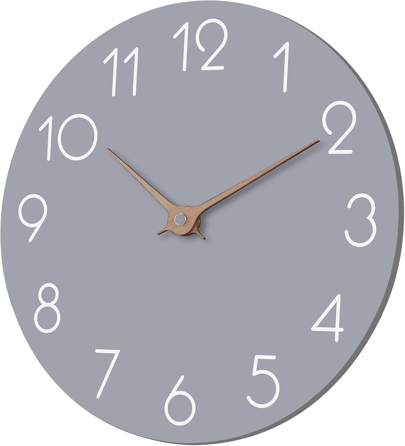 Amazon.com: cicininc 14 Inch Wall Clock - Grey Wall Clocks Battery ...