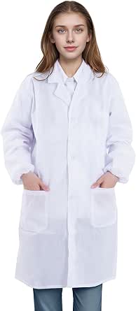 Amazon.com: mifengda Scientist Doctor Costume Lab Coat Women Men ...