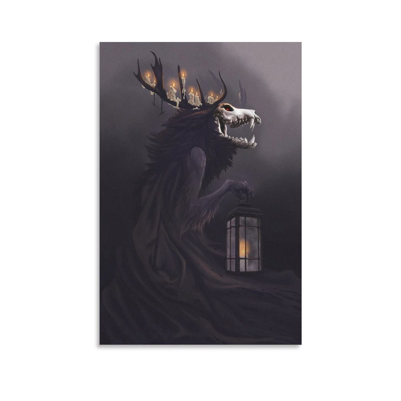 Amazon.com: Scary Wendigo Monster Poster Canvas Poster Bedroom ...